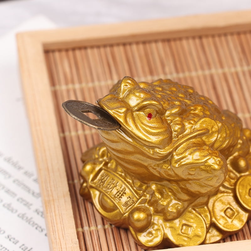 Wealth Golden Frog Toad Coin Chinese Fortune Frog Feng Shui Toad Lucky ...