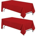 Wealuxe Large Polyester Rectangular Tablecloth 60x102 - Solid Red, Long ...