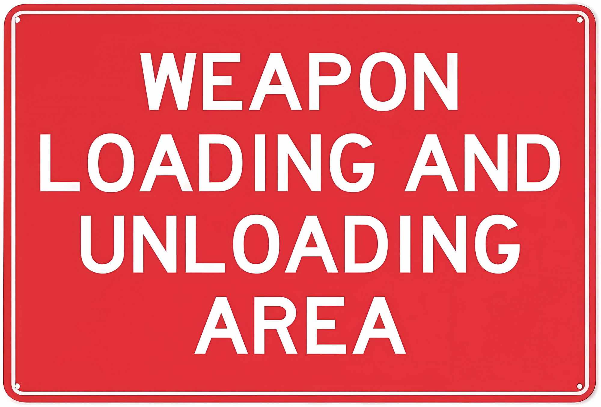 Weapon Loading and Unloading Area Safe Sign - 8"x12" Outdoor Sign, for ...