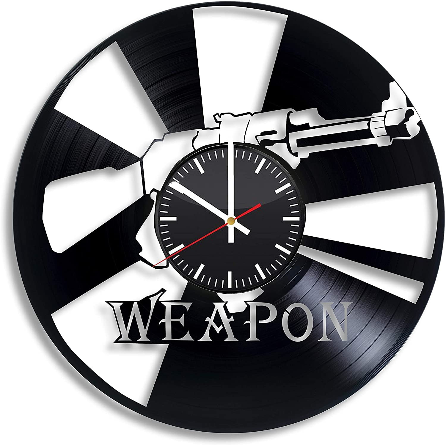 Weapon Vinyl Wall Clock,Vinyl Record Clock Wall Art Unique Room Home ...