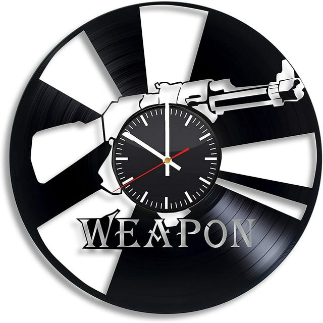Weapon Vinyl Wall Clock,Vinyl Record Clock Wall Art Unique Room Home ...