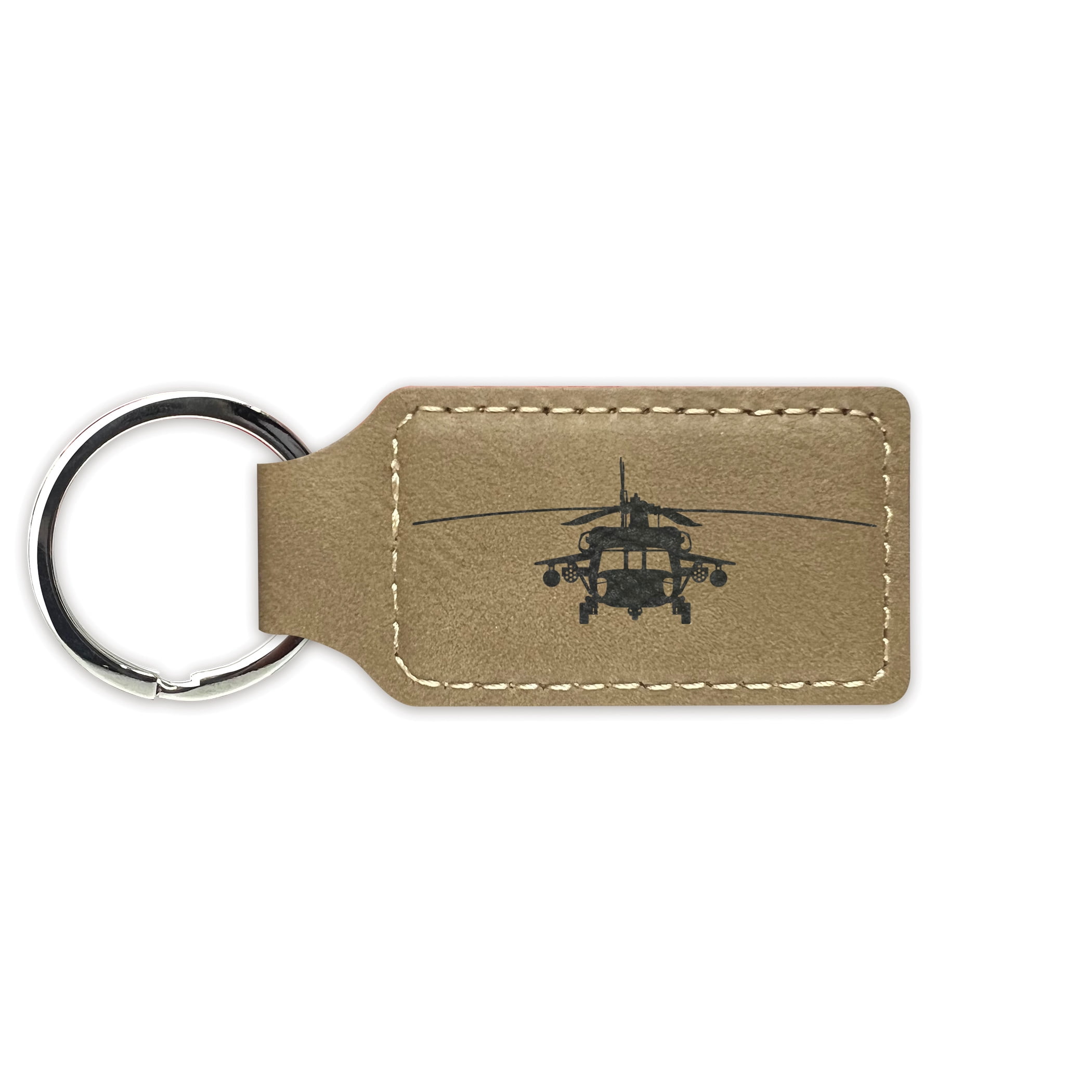 Weaponized UH-60 Blackhawk Keychain Leatherette Rectangle - Laser ...