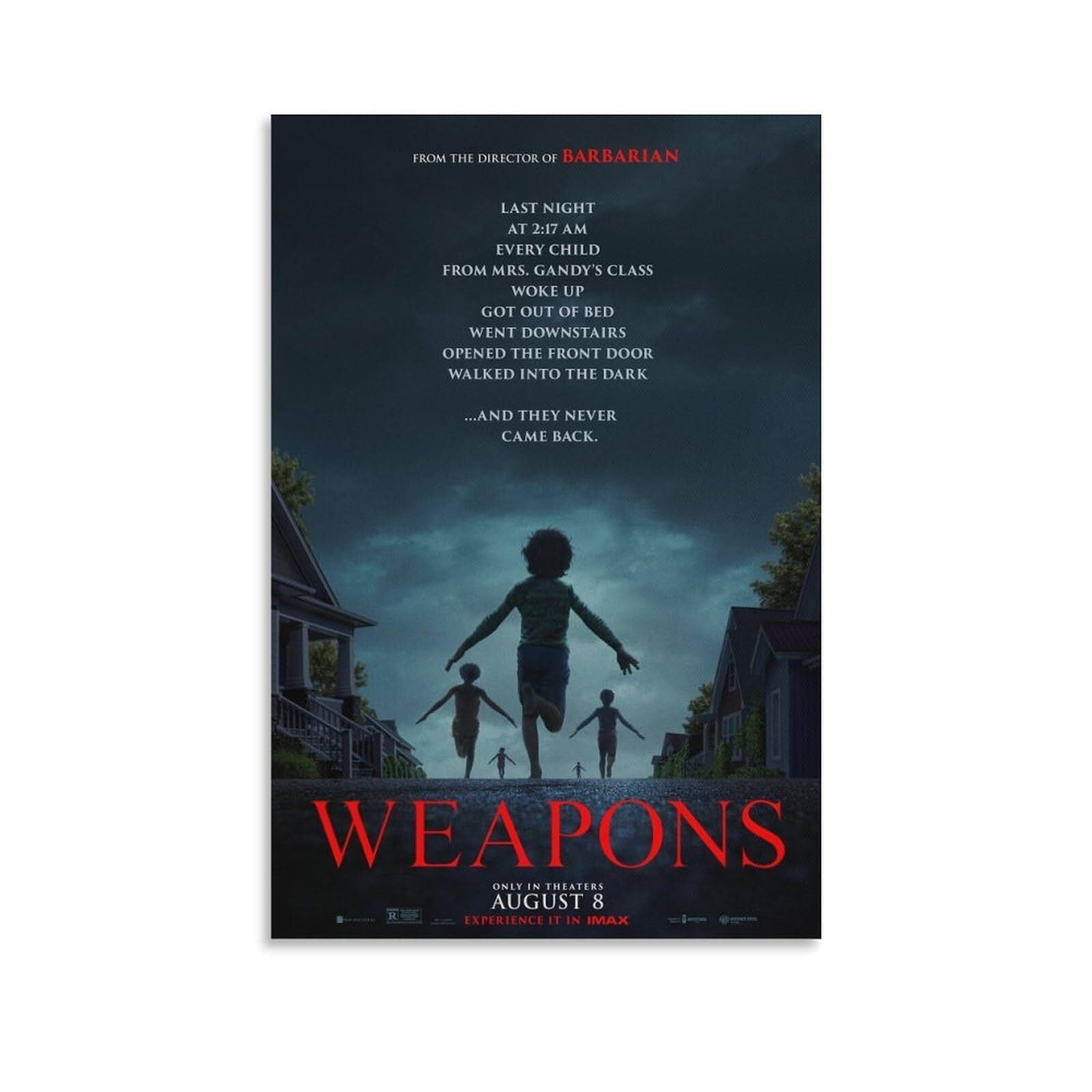 Weapons - Blockbuster Movie Poster May 2025 New Movie Poster Canvas ...