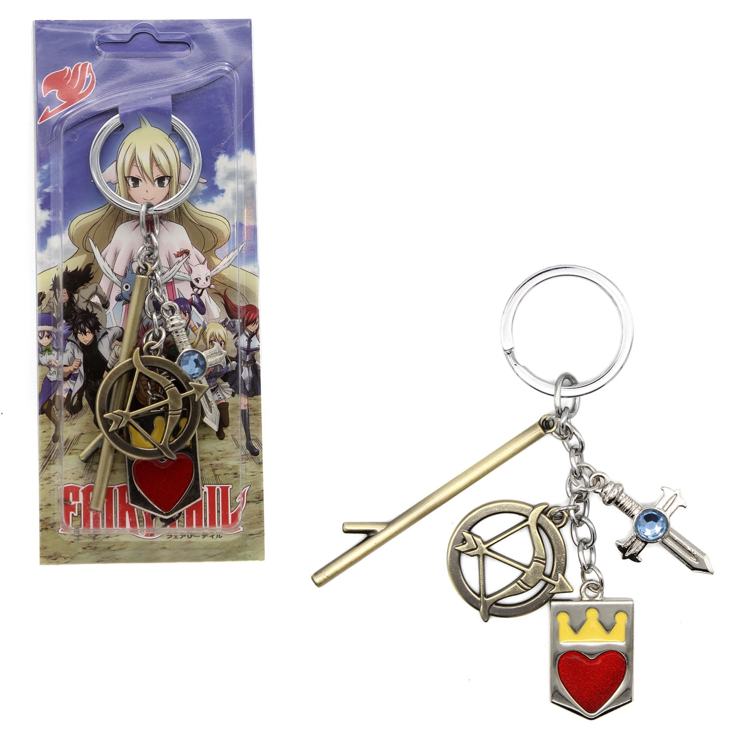 Weapons - Fairy Tail 1" Keychain 4 pc. Pendant - Walmart.com
