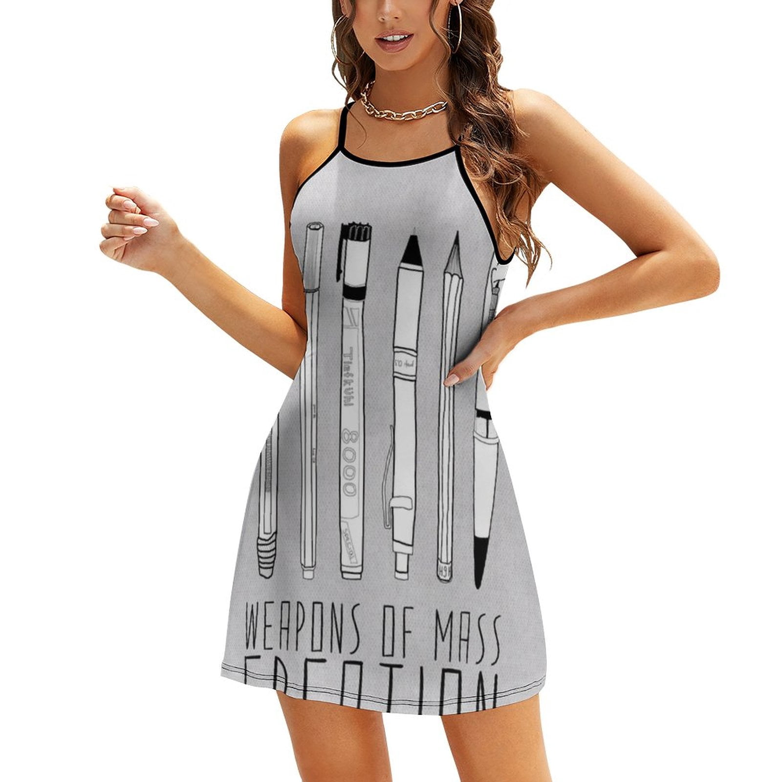 Weapons Of Mass ( On Grey ) Square Neck Dress New Plus Size Elegant ...