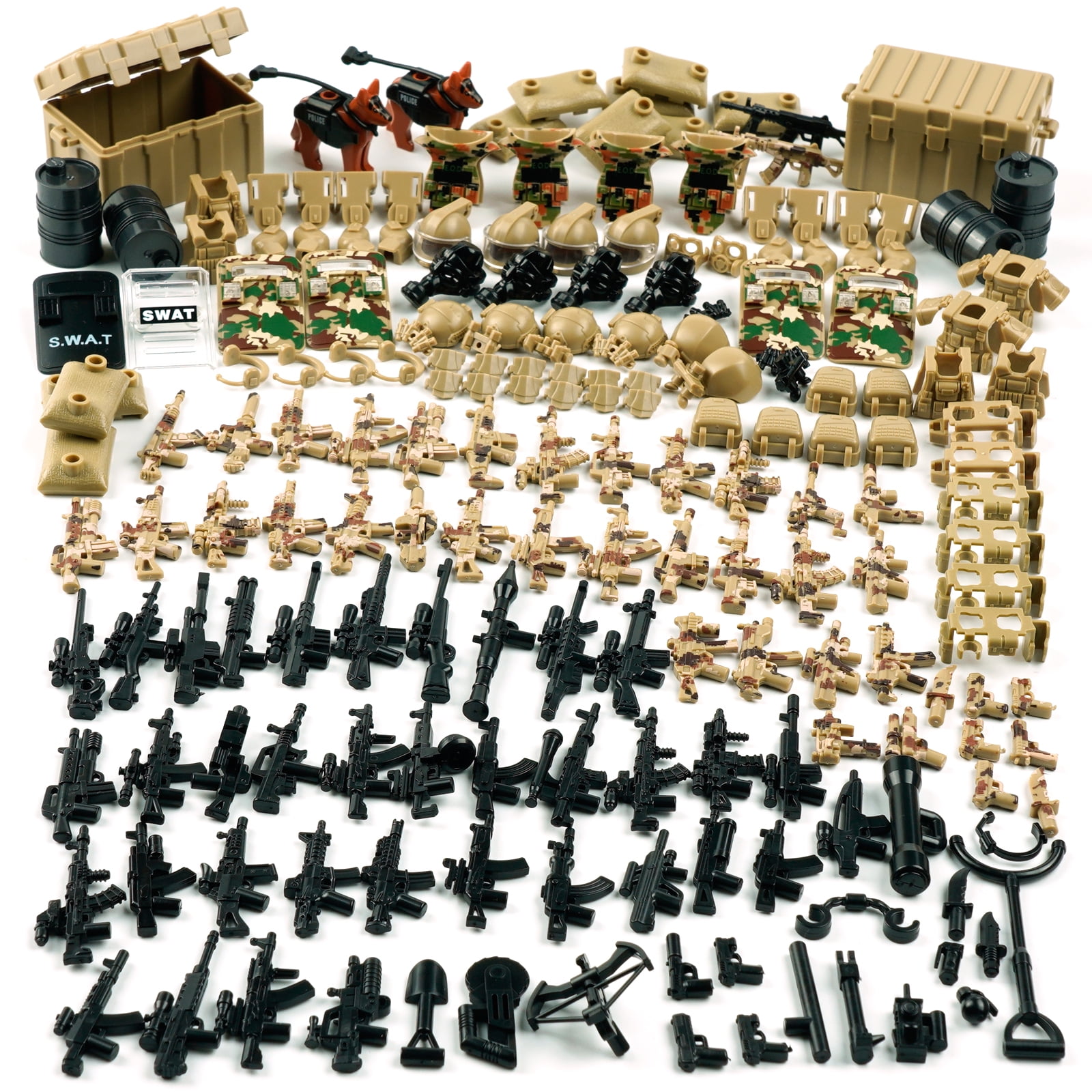 Military Builing Blocks Army Accessoires, Swat Police Equipment ...
