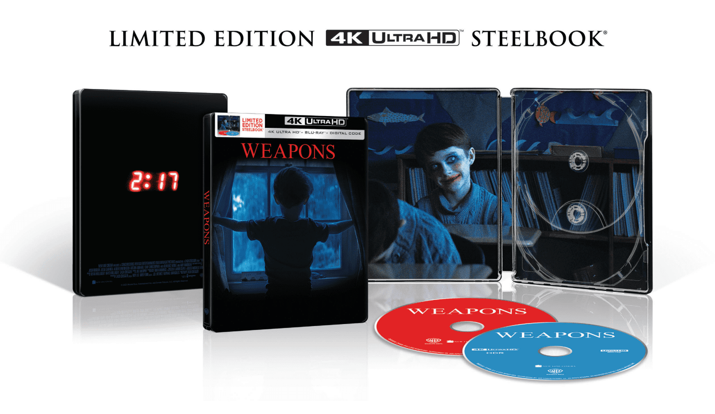 Weapons (Steelbook) (4K Ultra HD + Blu-Ray + Digital Copy) Warner ...