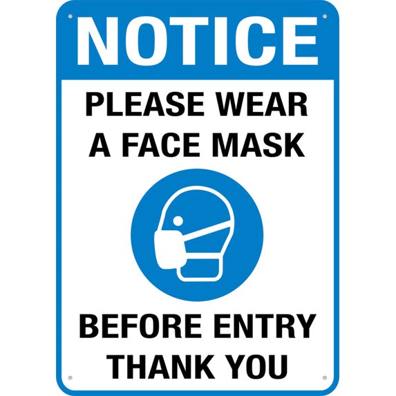 Wear A Face Mask Before Entry Sign For House 12" X 8" Yard Sign ...