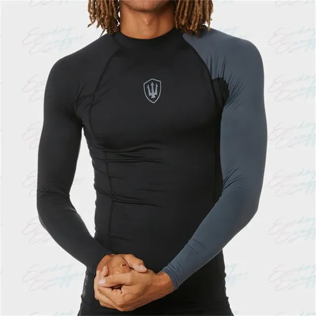 Wear Men Surf T-Shirt Gym Clothes Swimwear Long Sleeve Swim Floatsuit ...