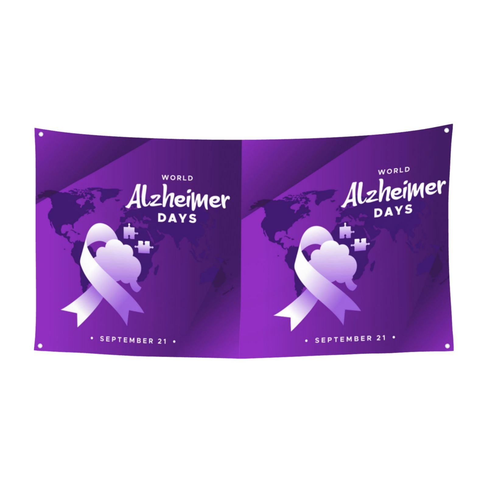 Wear Purple Alzheimer's Awareness Banner Flag Photography Background ...