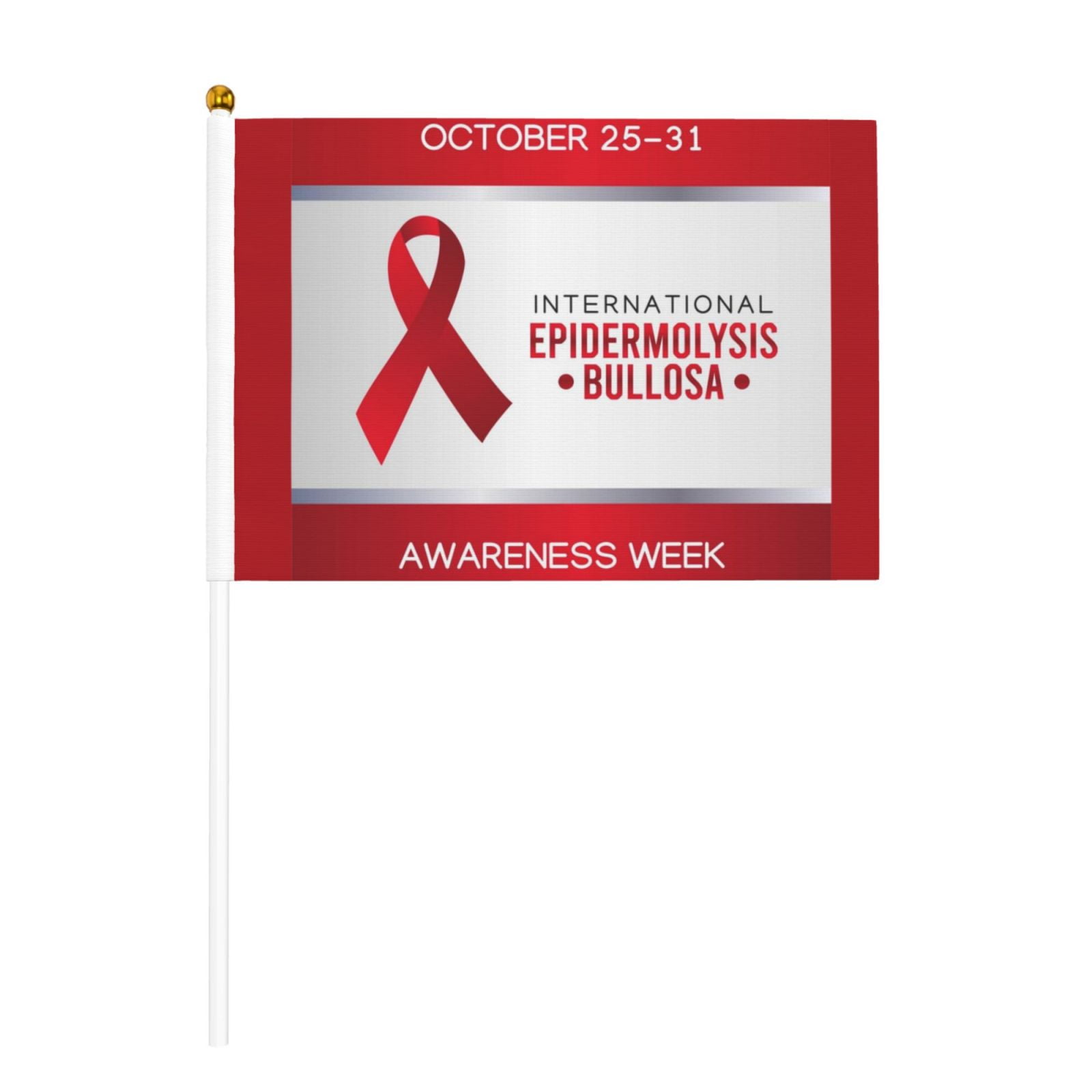 Wear Red For Epidermolysis Bullosa Awareness Flag Small Mini Hand Held ...