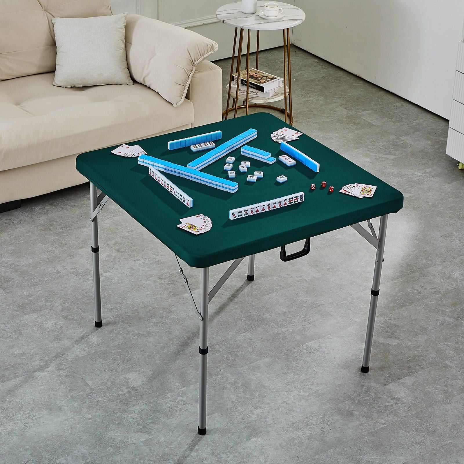 Wear-Resistant Mahjong and Card Table - Fold-in-Half Design for 4 ...