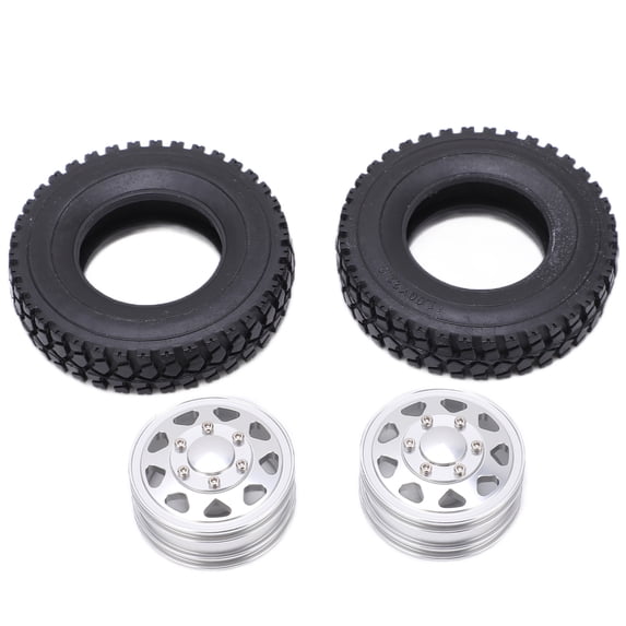 Wear,Resistant Metal Hub Tire Set, 1/14 RC Trucks, Enhanced Control ...