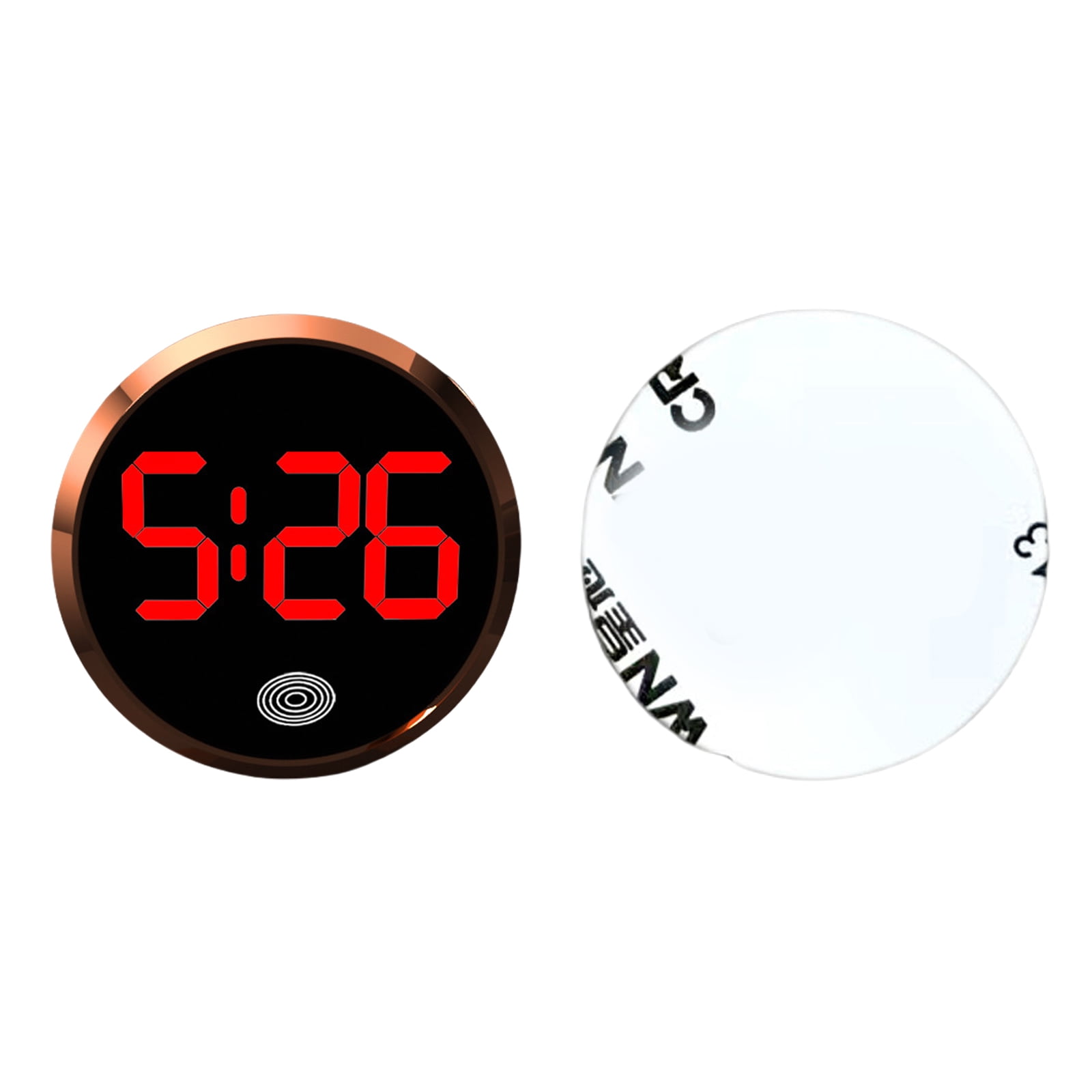 Wear Resistant Miniature Illuminant Car Clock Round Shape Digital ...