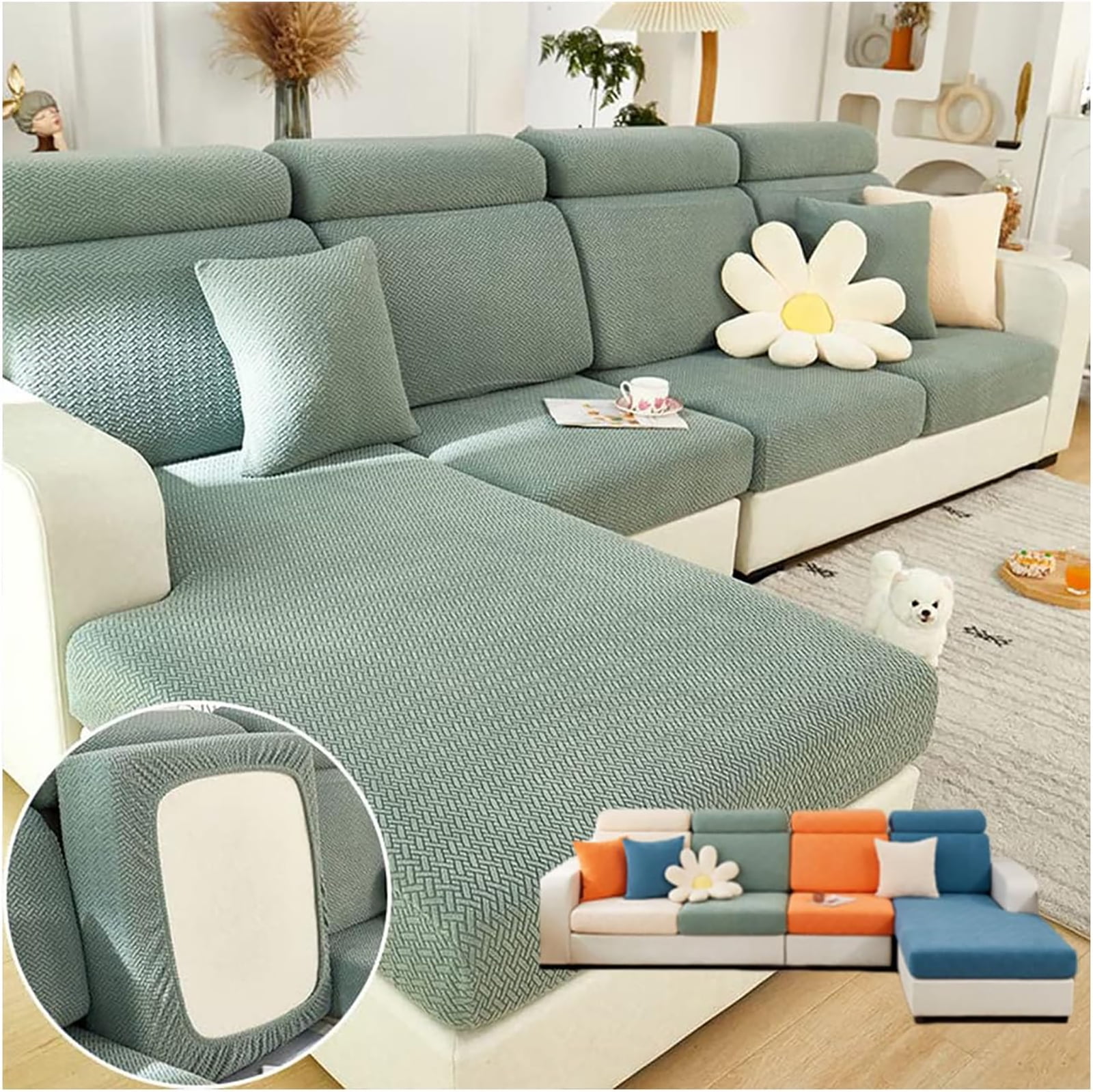 Wear-Resistant Universal Sofa Cover, Stretch Couch Cushion Slipcovers ...
