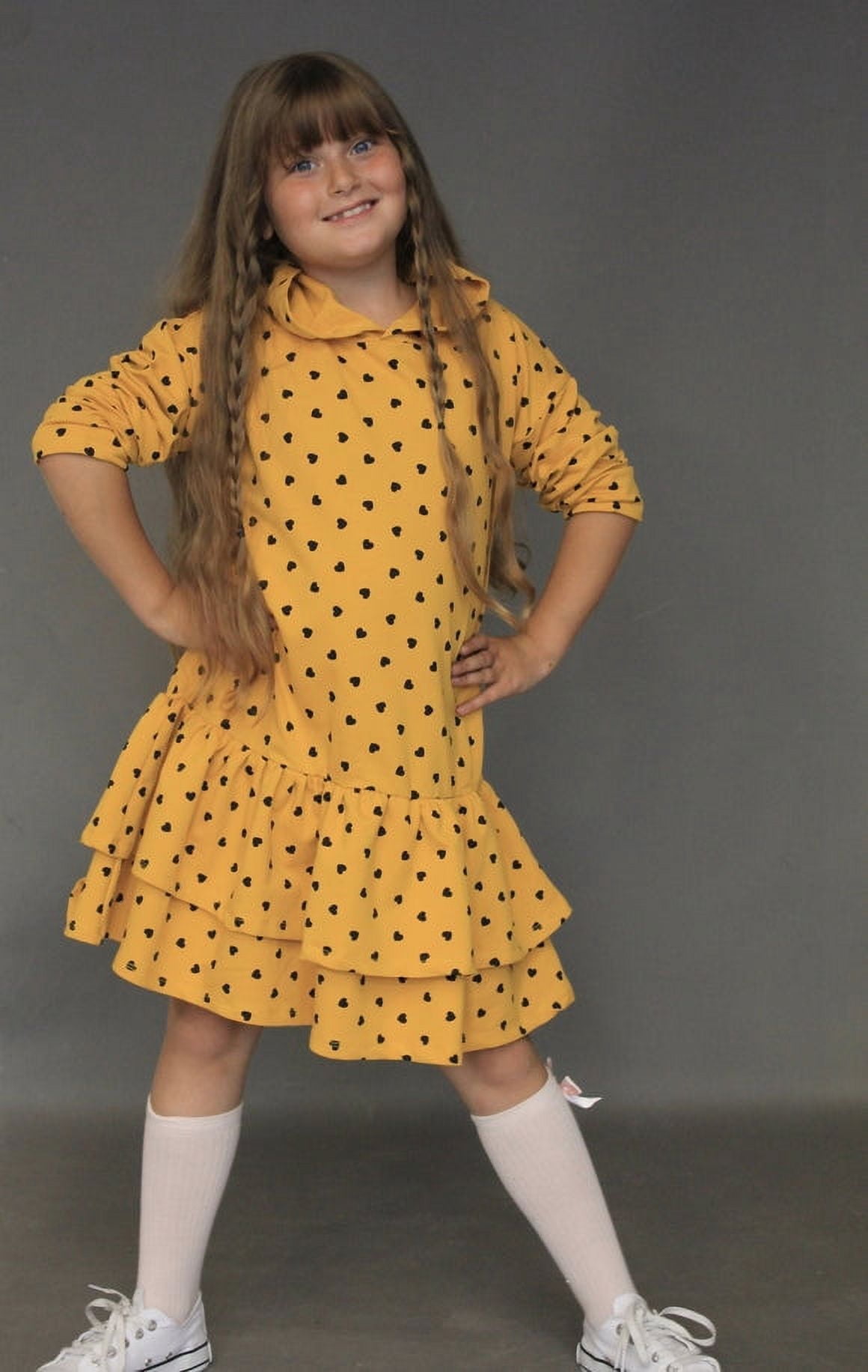 Wear Sierra Little Girl’s Hoodie Dress, Cotton Knit with Lycra, Tiered ...