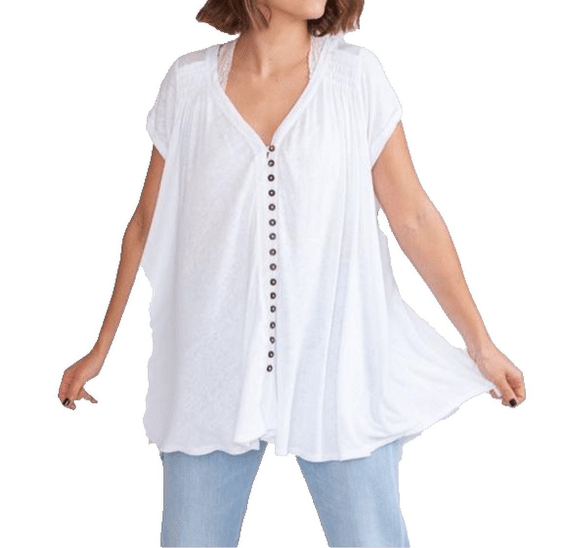 Wear Sierra Summer Tunic Swing Top, Cotton, Button Front, Rolled ...