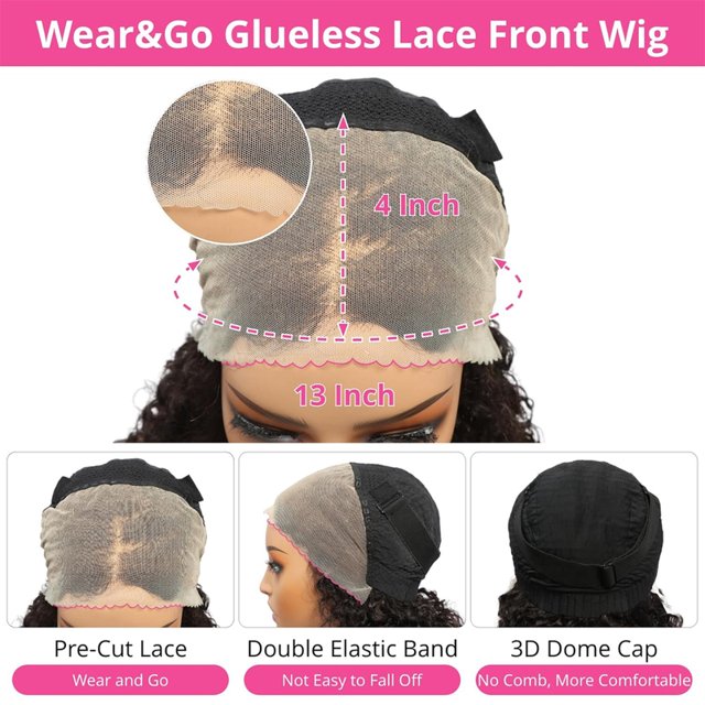 Wear To Go Glueless Bob Wig 13x4 Lace Frontal Wig Human Hair Ready To ...