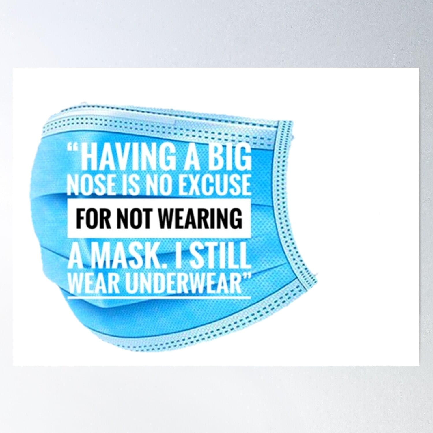 Wear Your Mask Poster Wall Art, Modern Wall Decor, 12x18 UNFRAMED ...