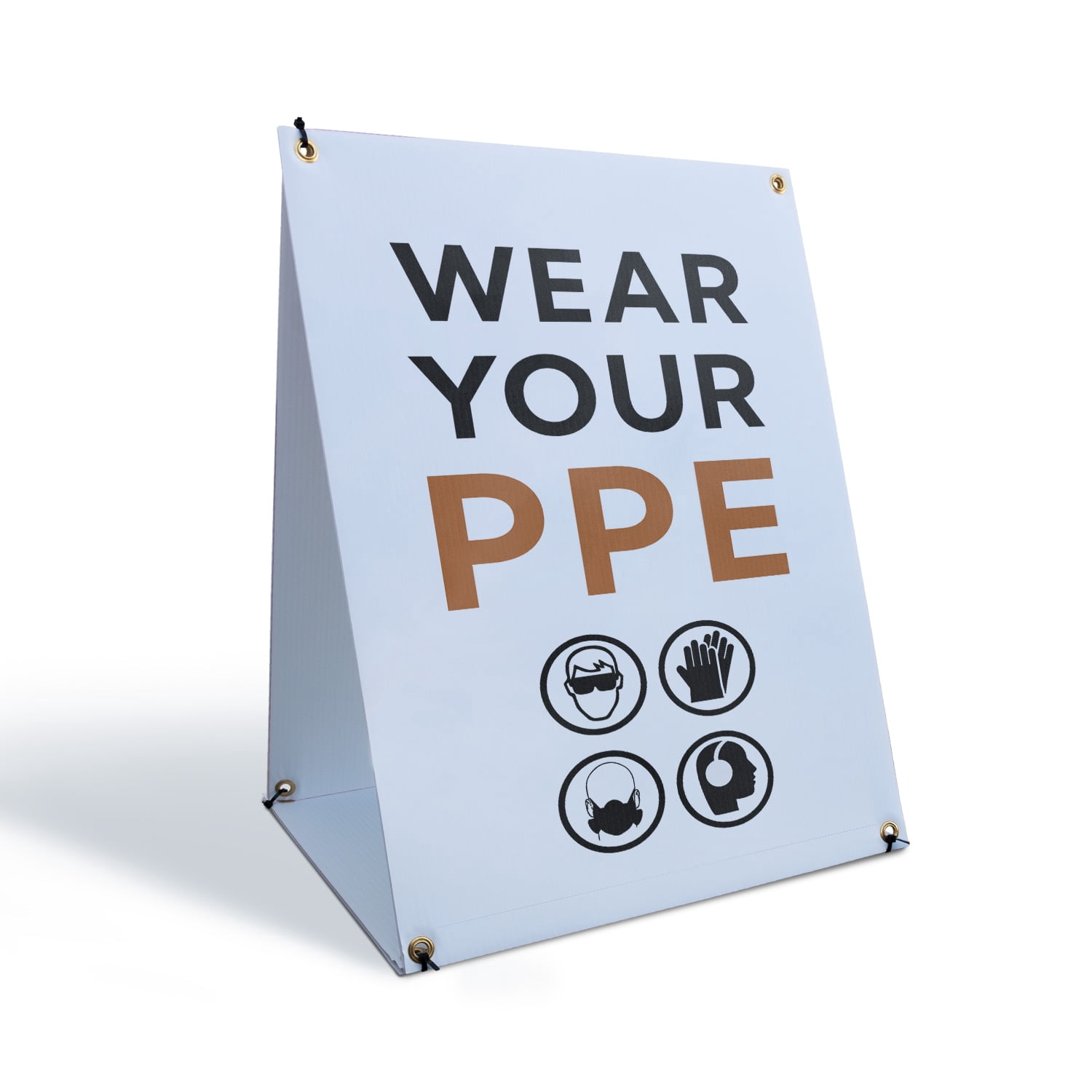 Wear Your PPE Sidewalk Sign 18 Inch x 24 Inch A-Frame Images On Both ...