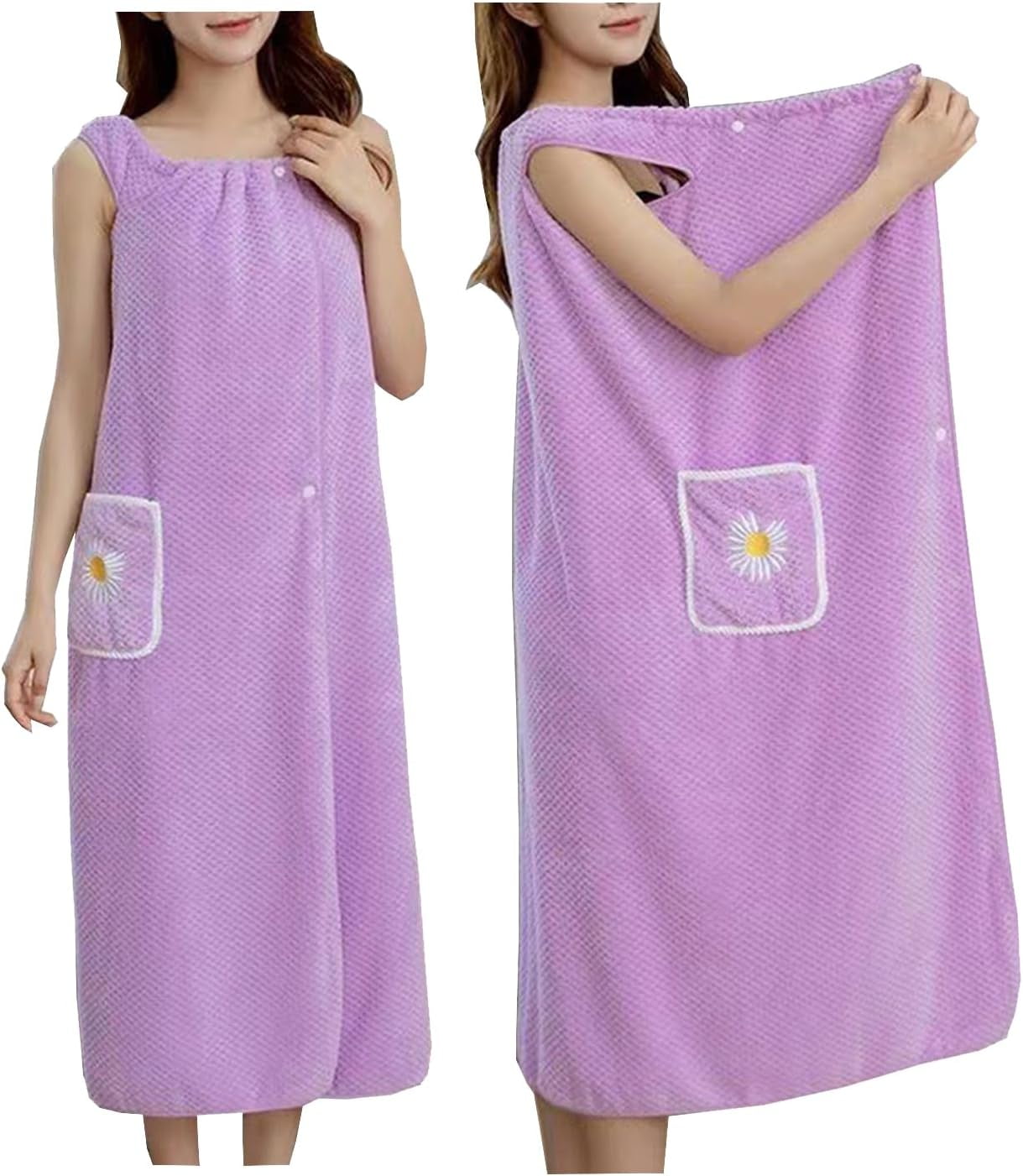 Wearable Bath Towel Plus Size Coral Fleece Absorbent Bath Skirt Bath ...