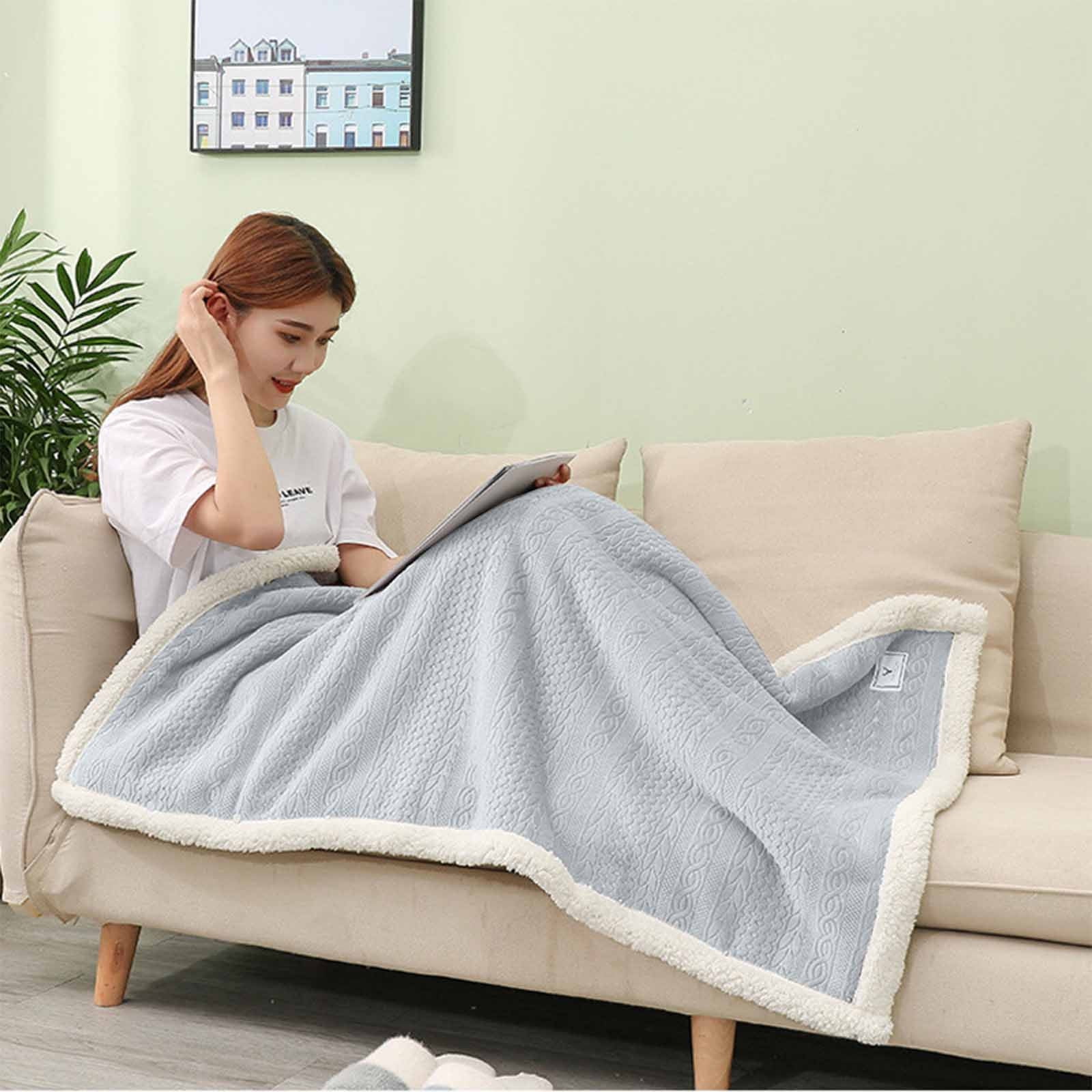 Wearable Blanket Sherpa Poncho Office Work Warm Cozy Shawl Blanket ...