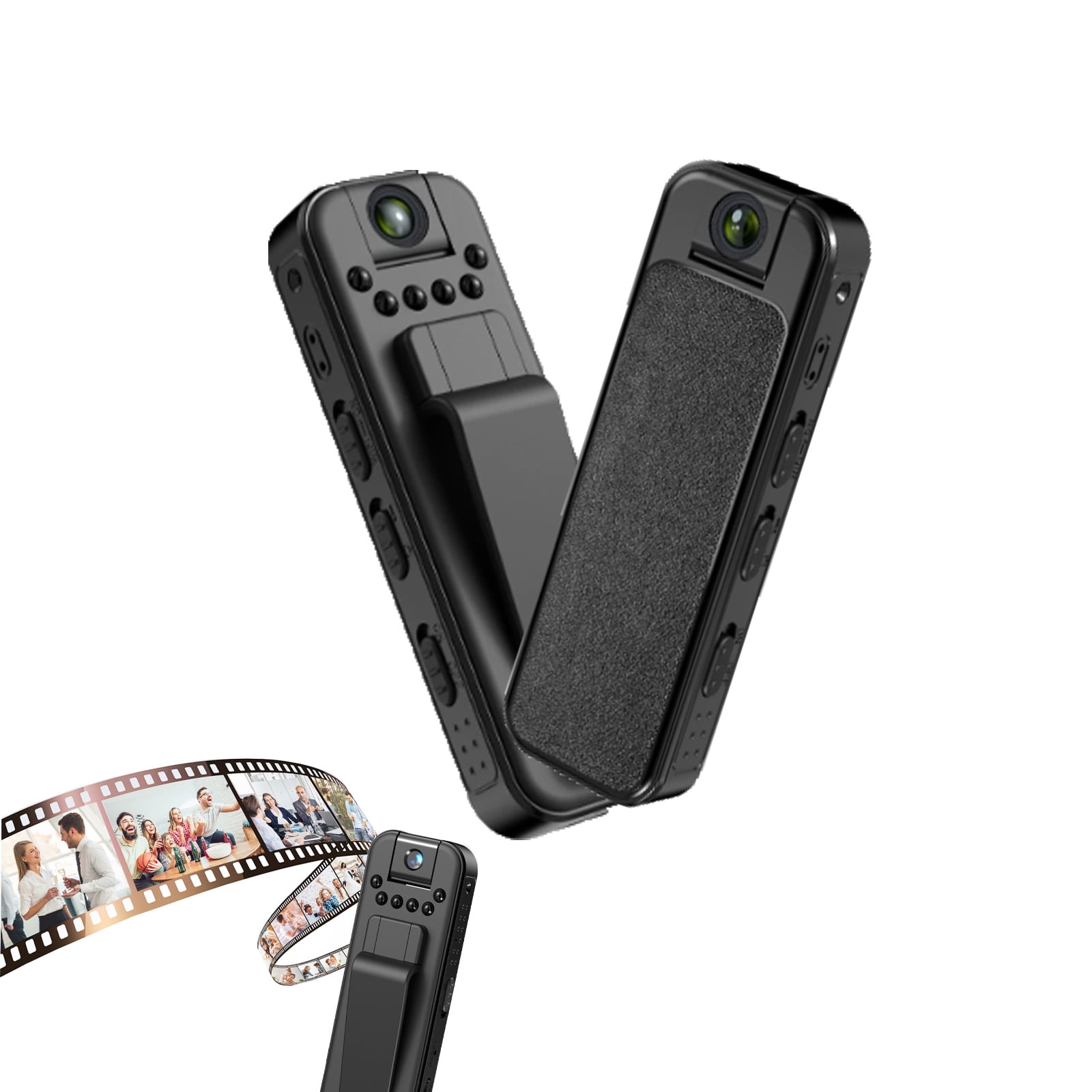 Wearable Body Cam with Night-Vision & 180° Rotation Lens Vlogging ...