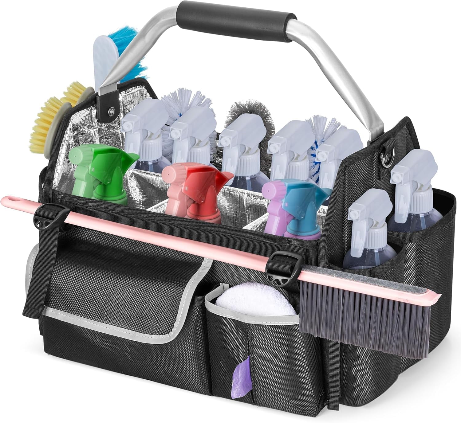 Wearable Cleaning Caddy Organizer, Cleaning Supplies Bag with Divider ...