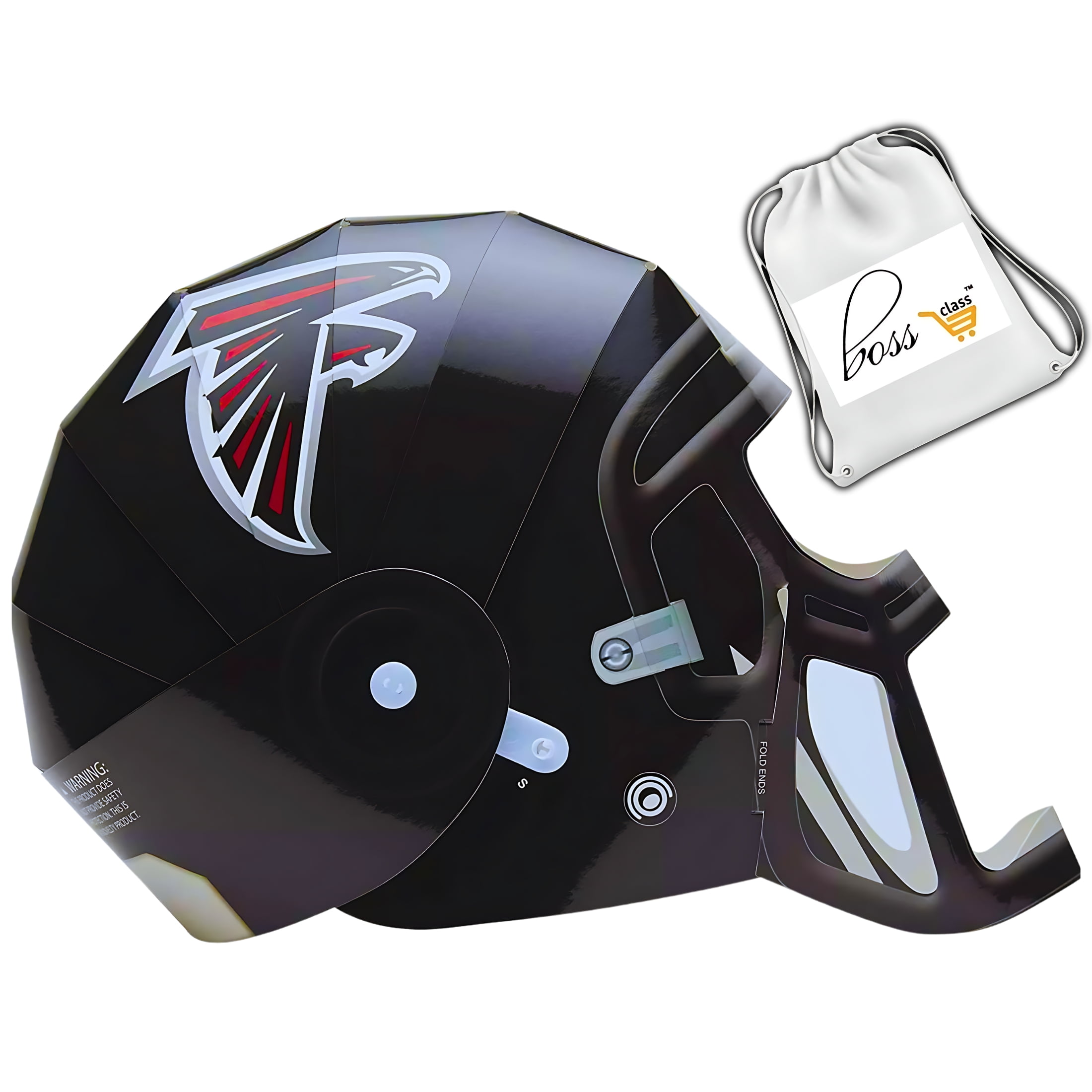 Wearable College Football Helmet Falcons Reinforced Laminated Cardboard ...