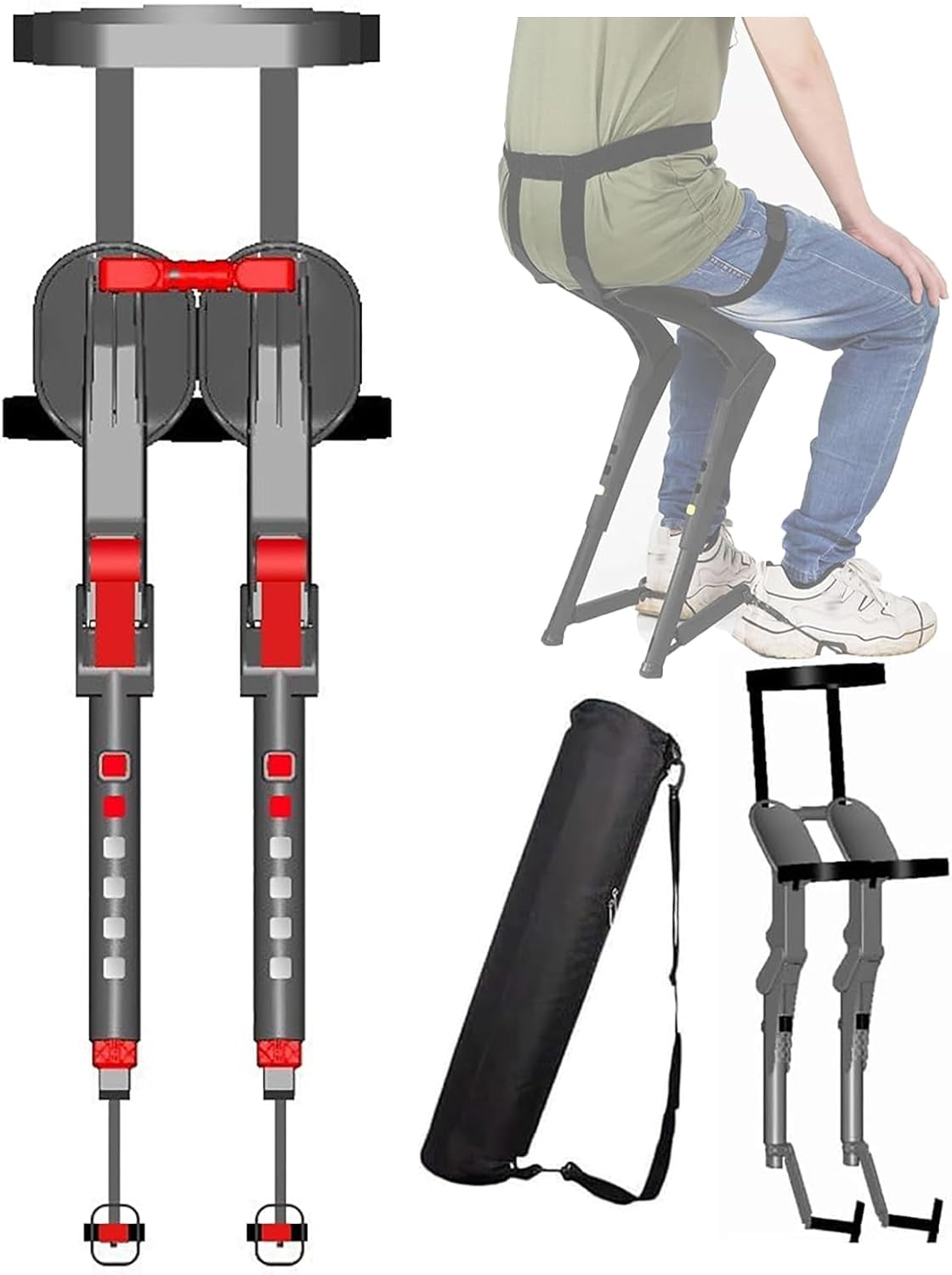 Wearable Invisible Seat, 5 Levels of Height Adjustable Wearable ...