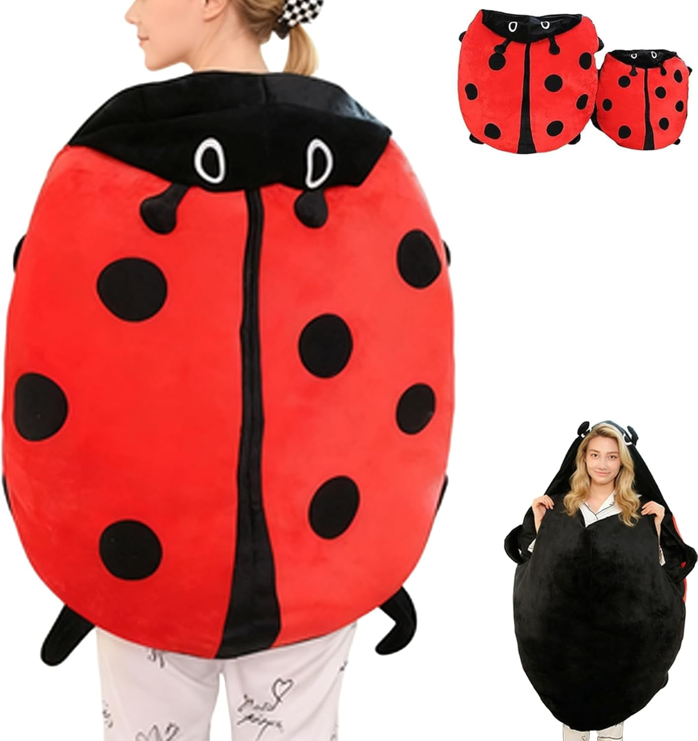 Wearable Ladybug Pillow,Cute Warm Sleeping Wearable Pillow , Ladybugs ...