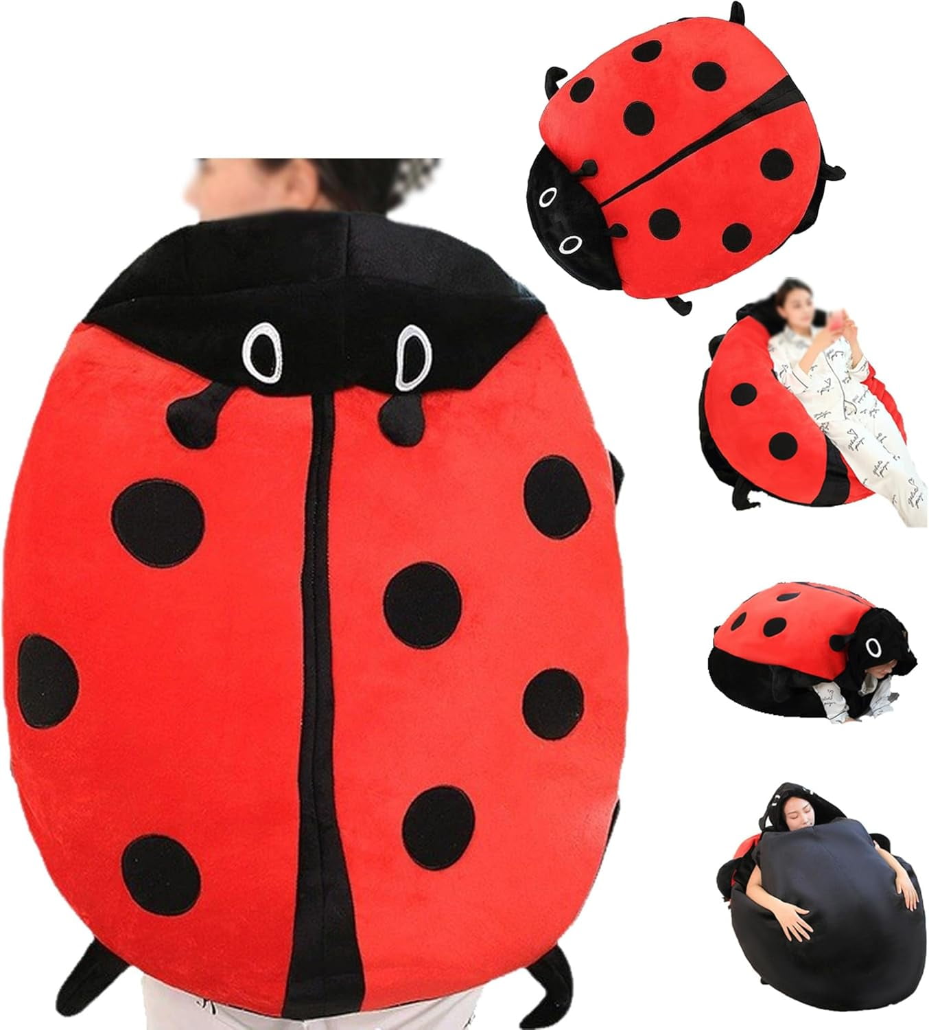Wearable Ladybug Pillow, Giant Plush Bed Pillow for Ultimate Comfort ...