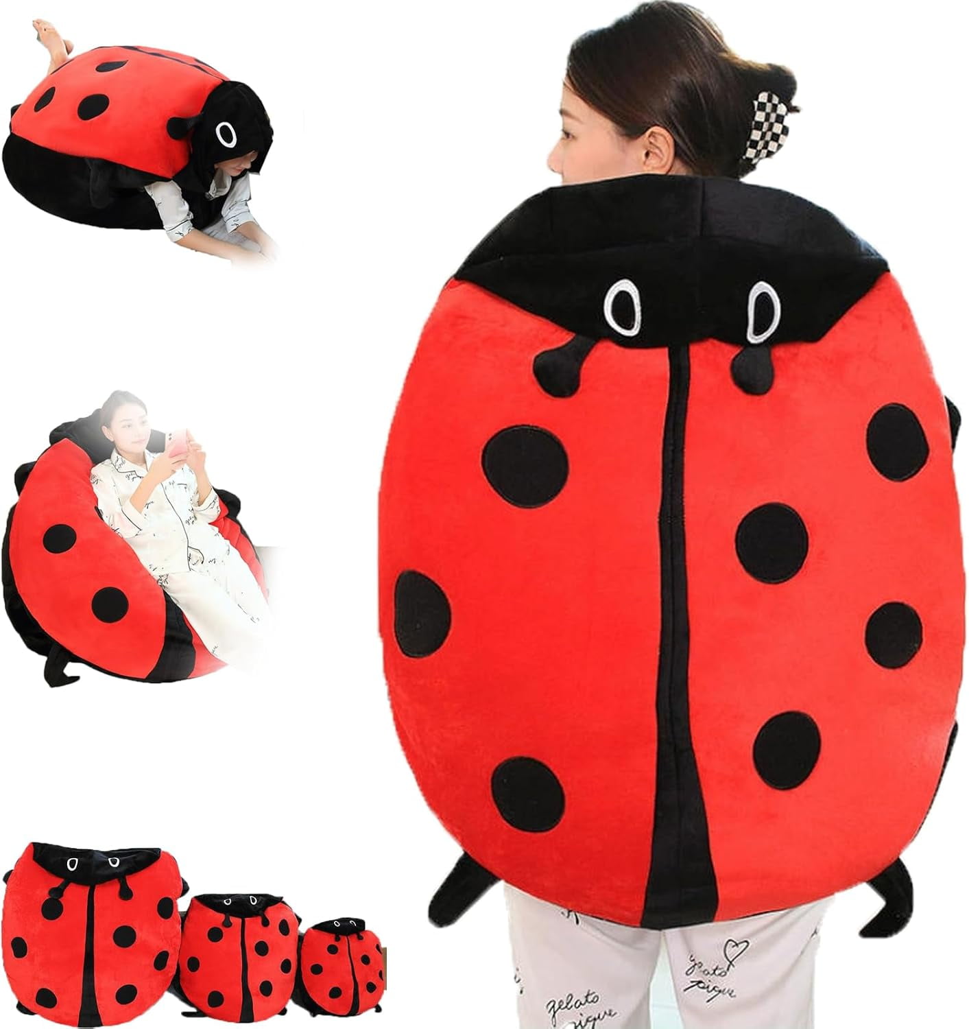 Wearable Ladybug Pillow, Giant Wearable Ladybug Pillow, Cute Warm ...