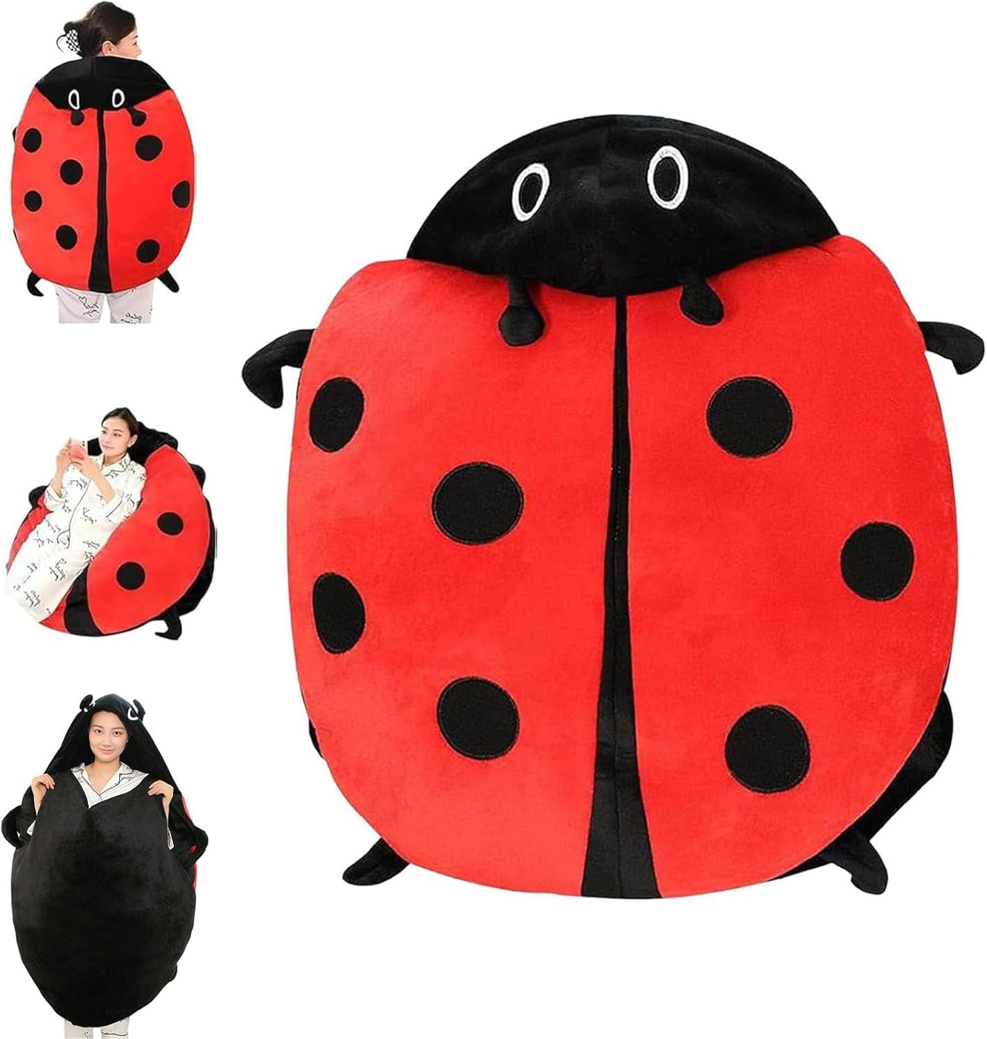 Wearable Ladybug Pillow, Plush Removable Giant Ladybug Wearable Pillow ...