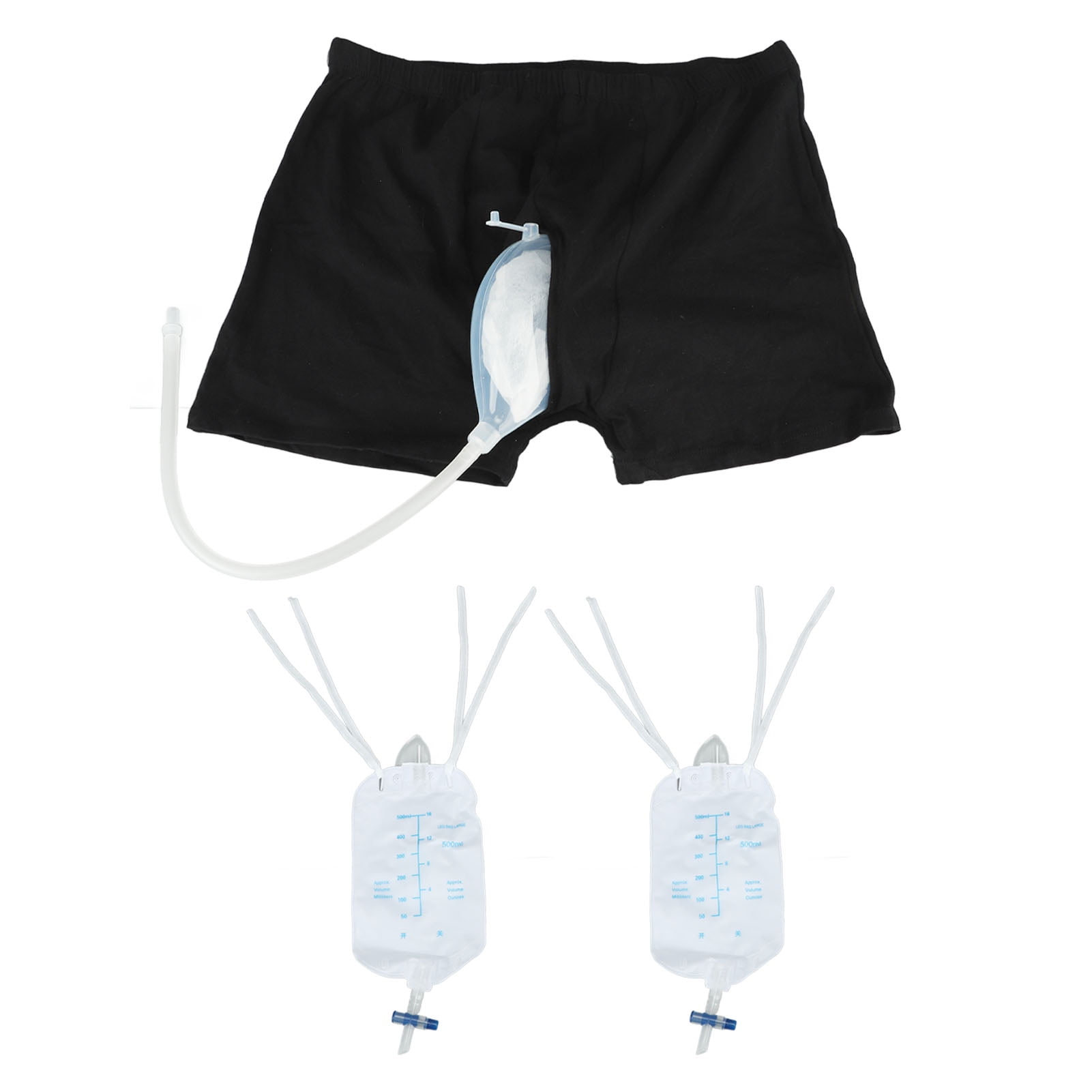 Wearable Men Urinal Bag Elastic Waistband Reusable Portable Male Shorts ...