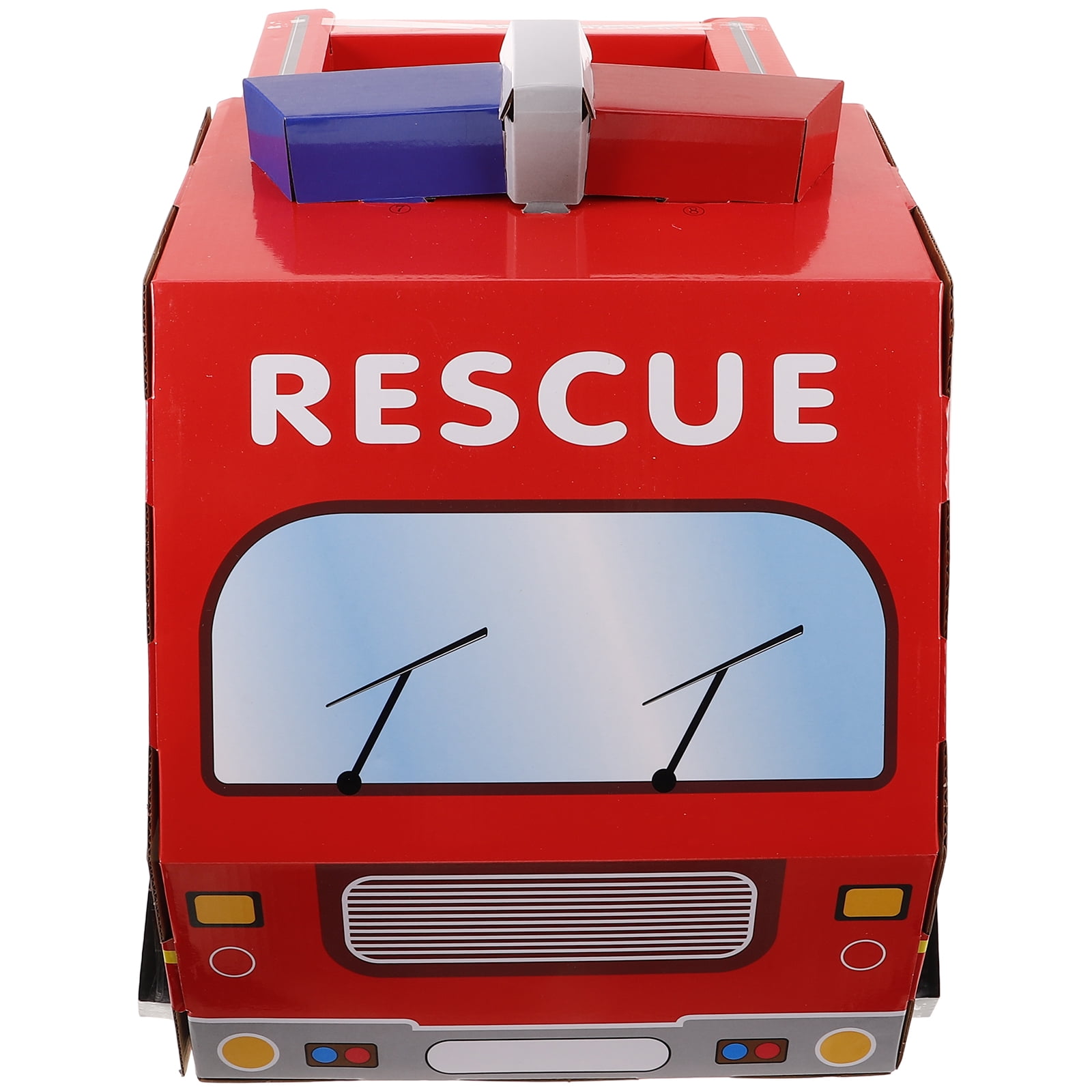 Wearable Cardboard Toy for Kids with Red Fire Truck Design Made of ...