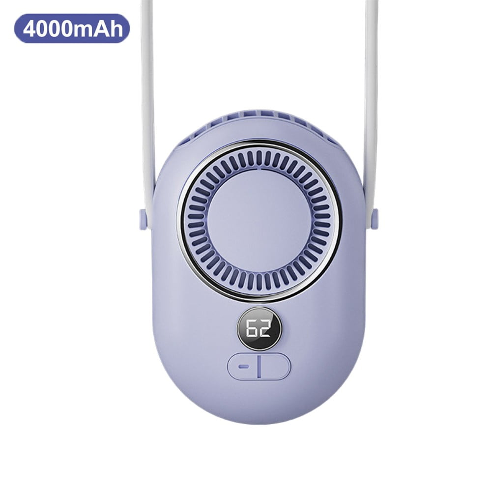 Wearable Portable Waist and Neck Fan: 3 Speed Settings and LED Display ...