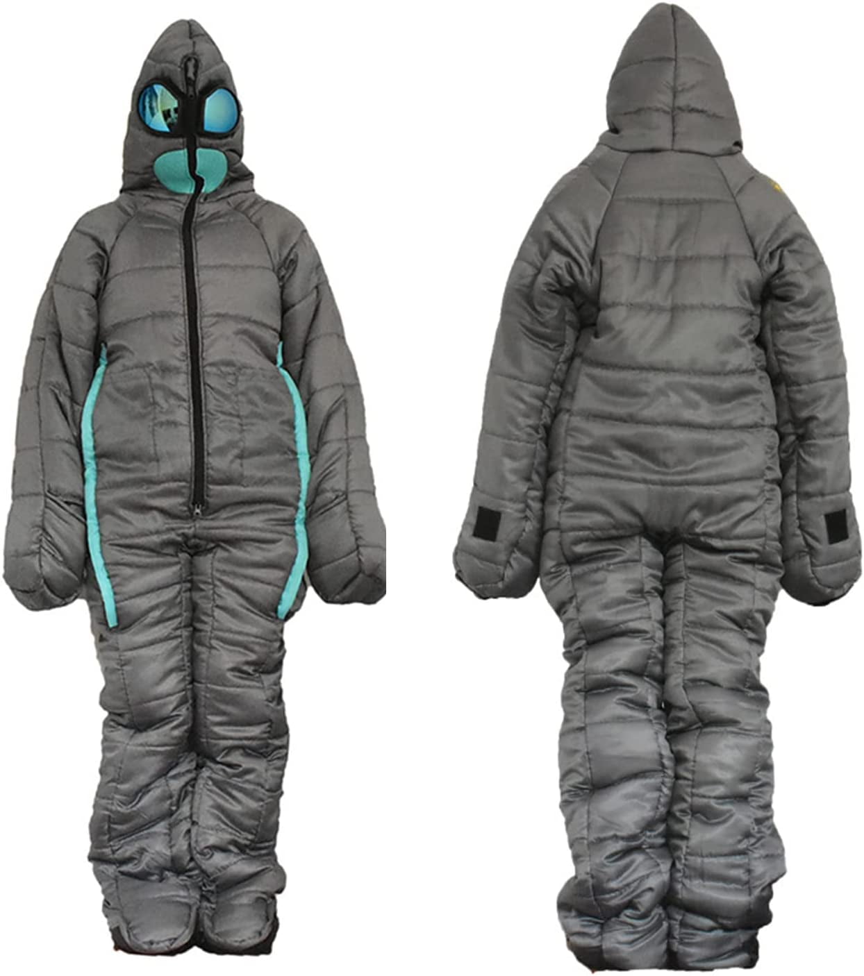 Wearable Sleeping Bag 3 Season Alien-Shaped Sleeping Bag Camping Adults ...