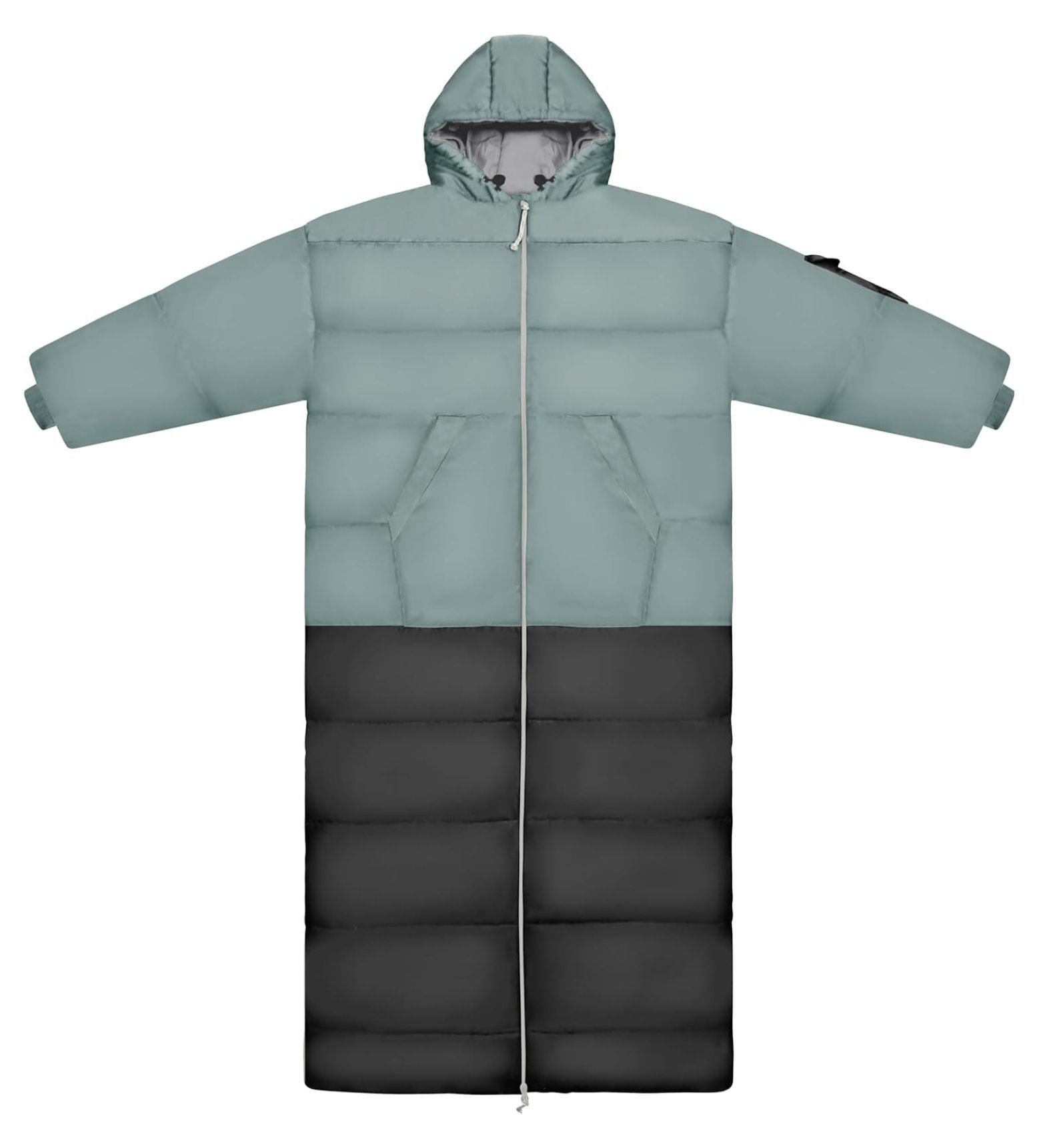Wearable Sleeping Bag with Hoodie, Zippered Arm Holes, Pockets, and ...