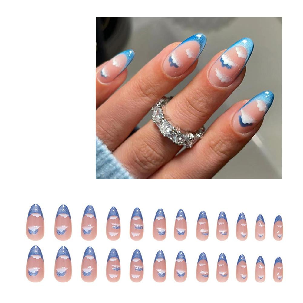 Wearable nail art er pattern nail stiers 24 pieces' H1O2 - Walmart.com