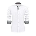 Weardear Men's Long Sleeve Button Up Shirts Casual Business Formal Work ...