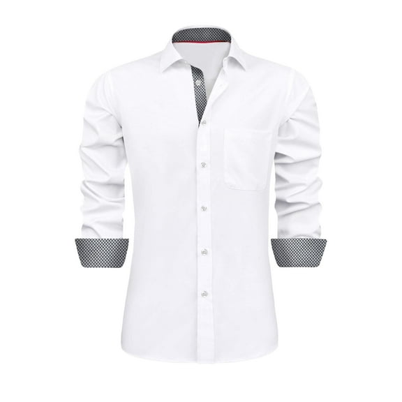 Fancifize Men's Dress Shirt Short Sleeve Solid Shirts Regular Fit ...