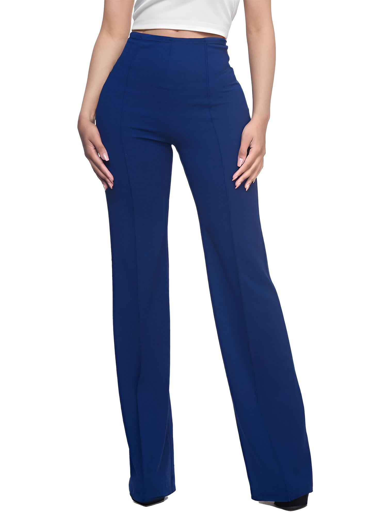 Weardear Womens Solid Wide Leg Lounge Pants Casual Straight Leg High