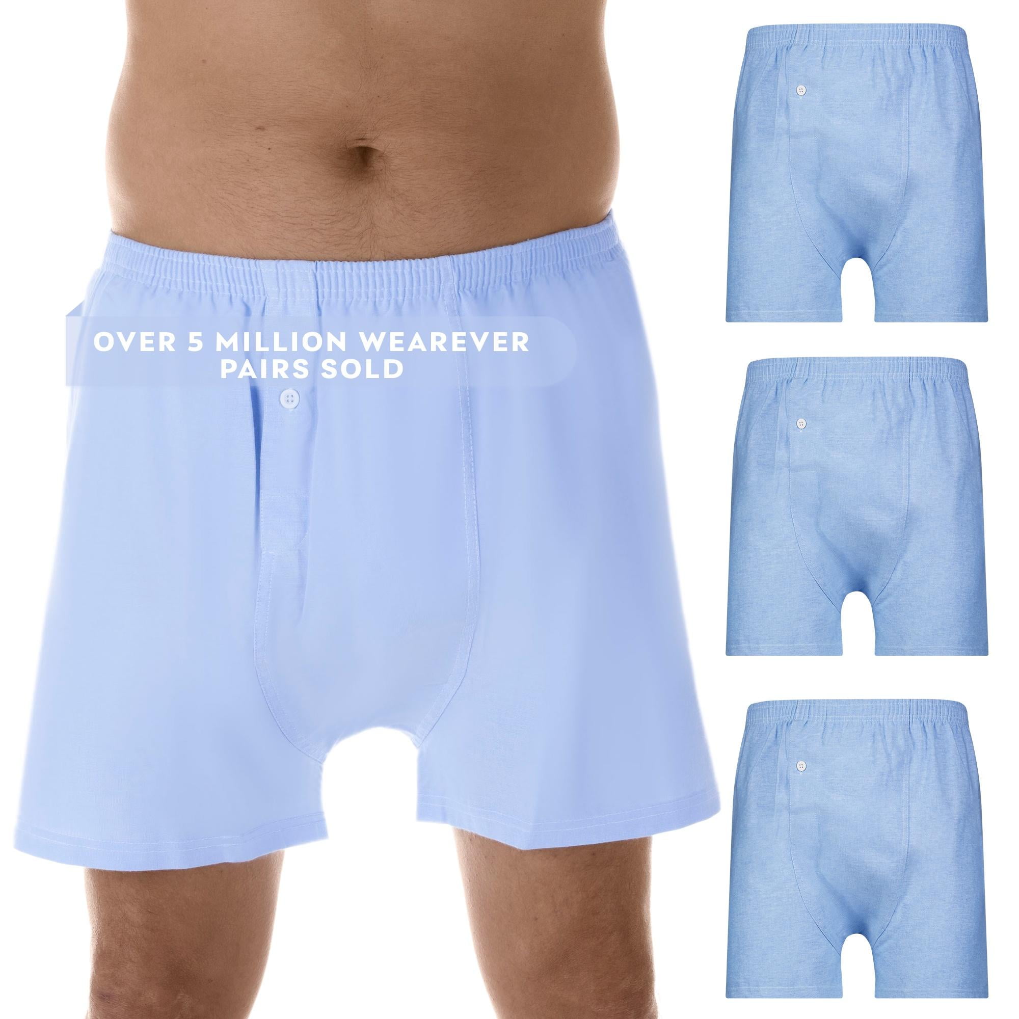Wearever Men's Bladder Control Washable Incontinence Underwear 3-Pack ...