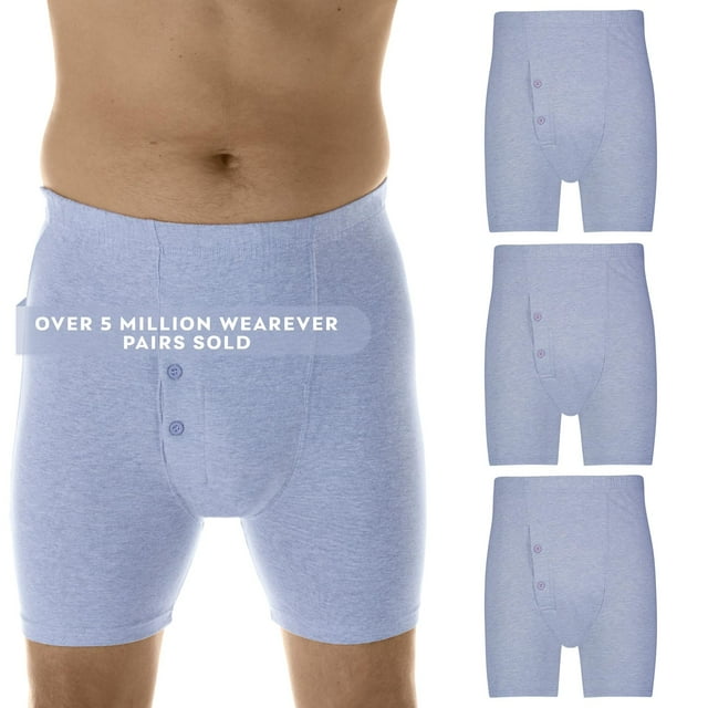 Wearever Men's Incontinence Underwear Washable Bladder Control Boxer ...