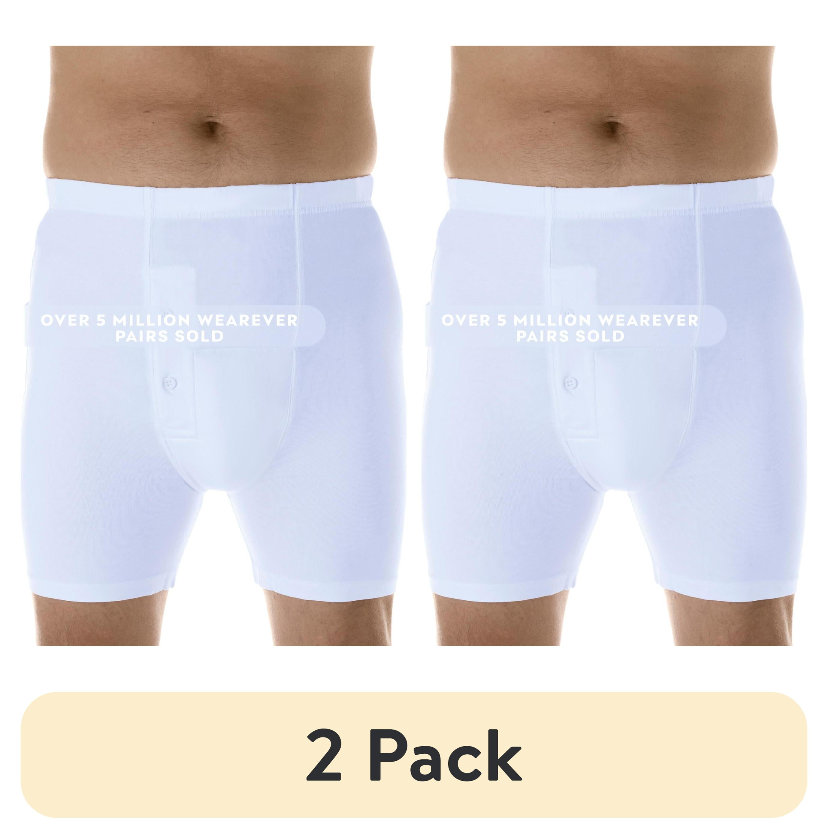 (2 pack) Wearever Men's Incontinence Boxer Briefs Washable Bladder ...