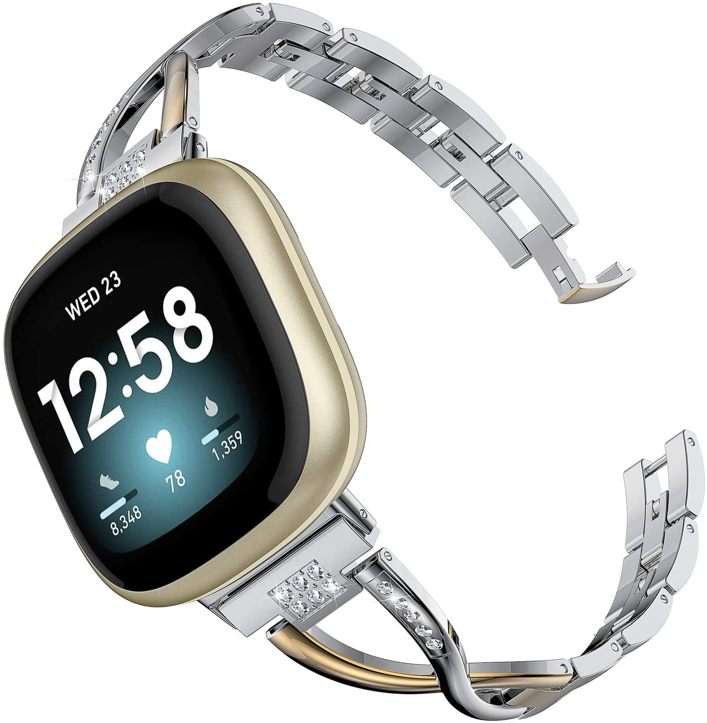 Wearlizer Bling Metal Wristband Strap (5.5"-8.6") - Walmart.com