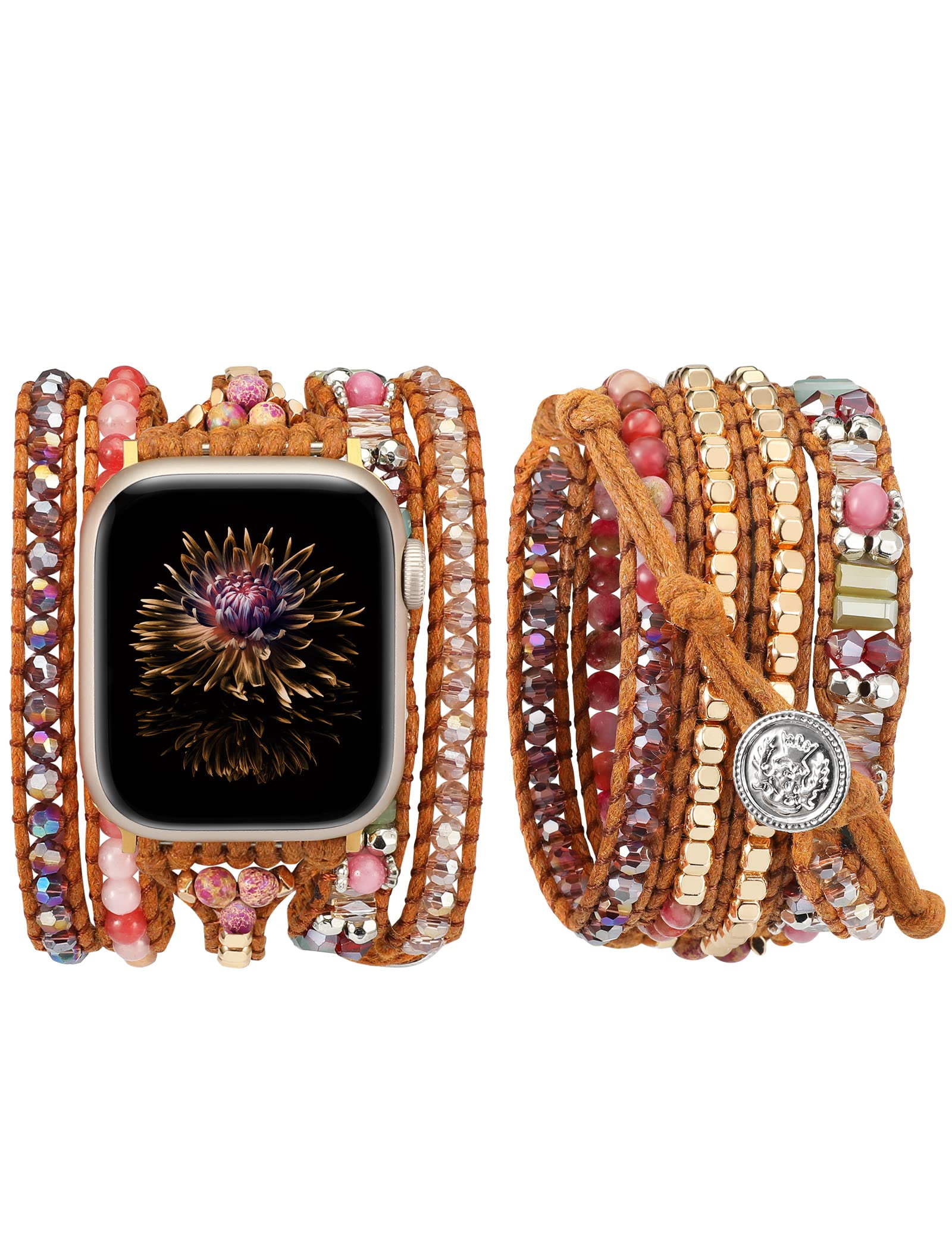 Wearlizer Boho Beads Band Compatible with Apple Watch Band 41mm 40mm ...