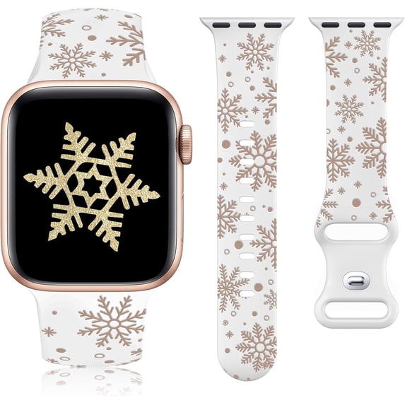 Wearlizer Christmas Snowflake Engraved Silicone Band Compatible with ...