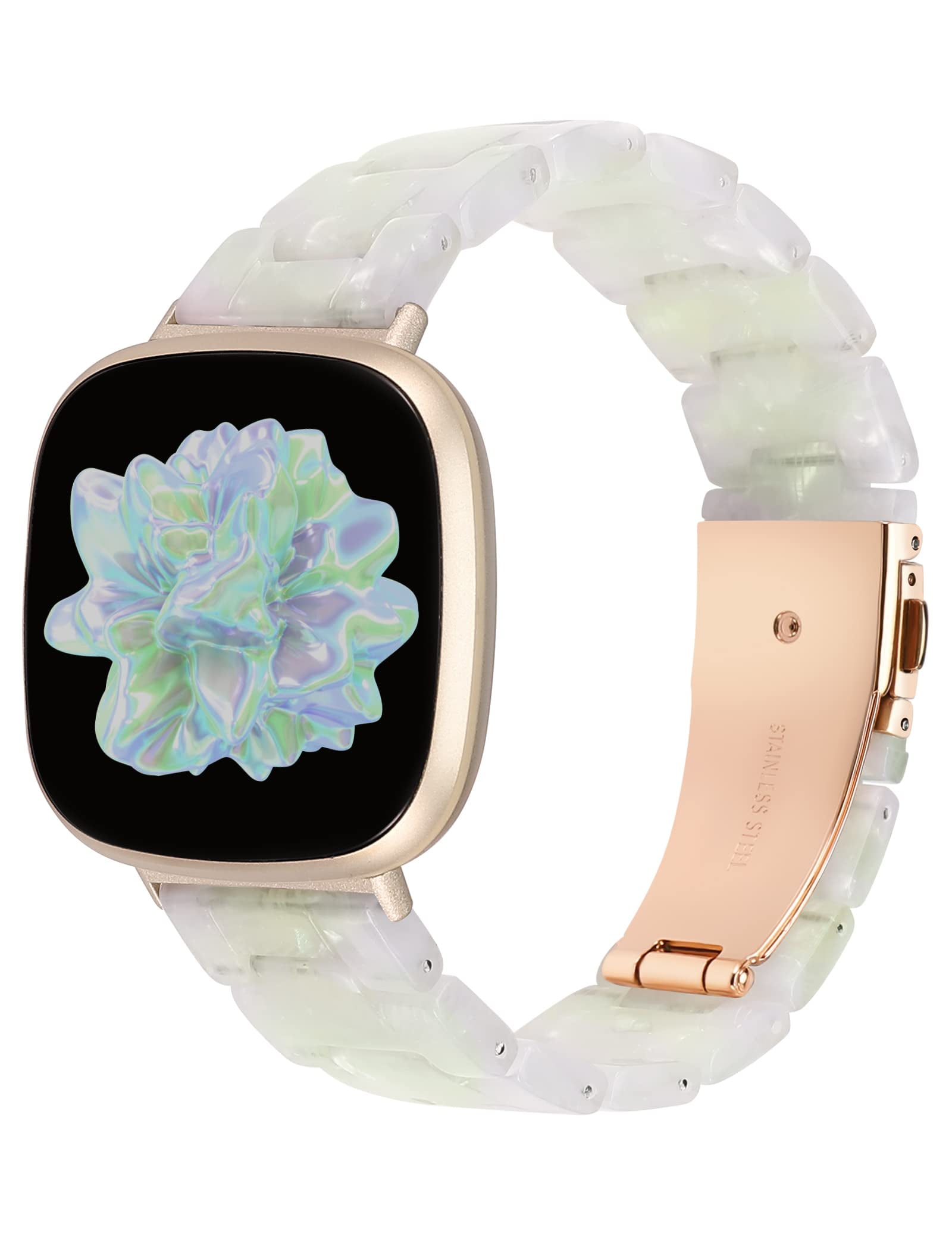 Wearlizer Resin Band Compatible with Fitbit Versa 4/Fitbit Versa 3 ...